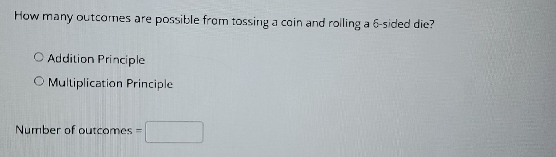 Solved How many outcomes are possible from tossing a coin | Chegg.com