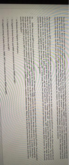 Solved Dewey, Chestum A Howe Contraction, Inc., a general | Chegg.com