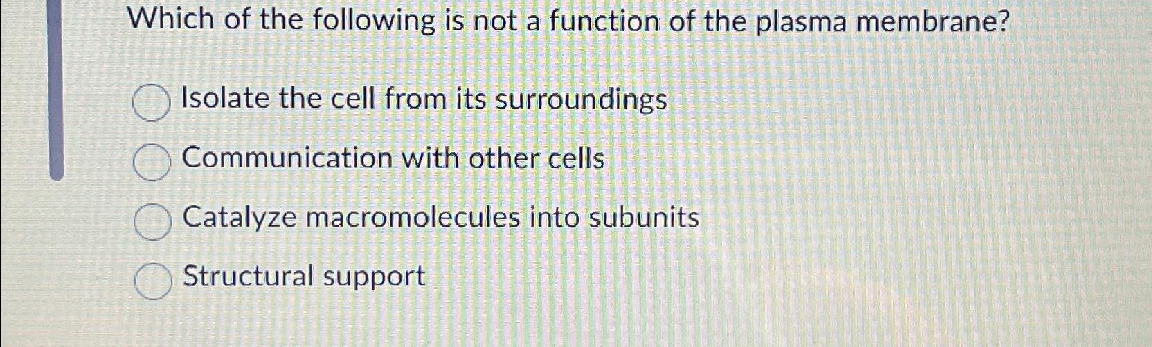 Solved Which of the following is not a function of the | Chegg.com