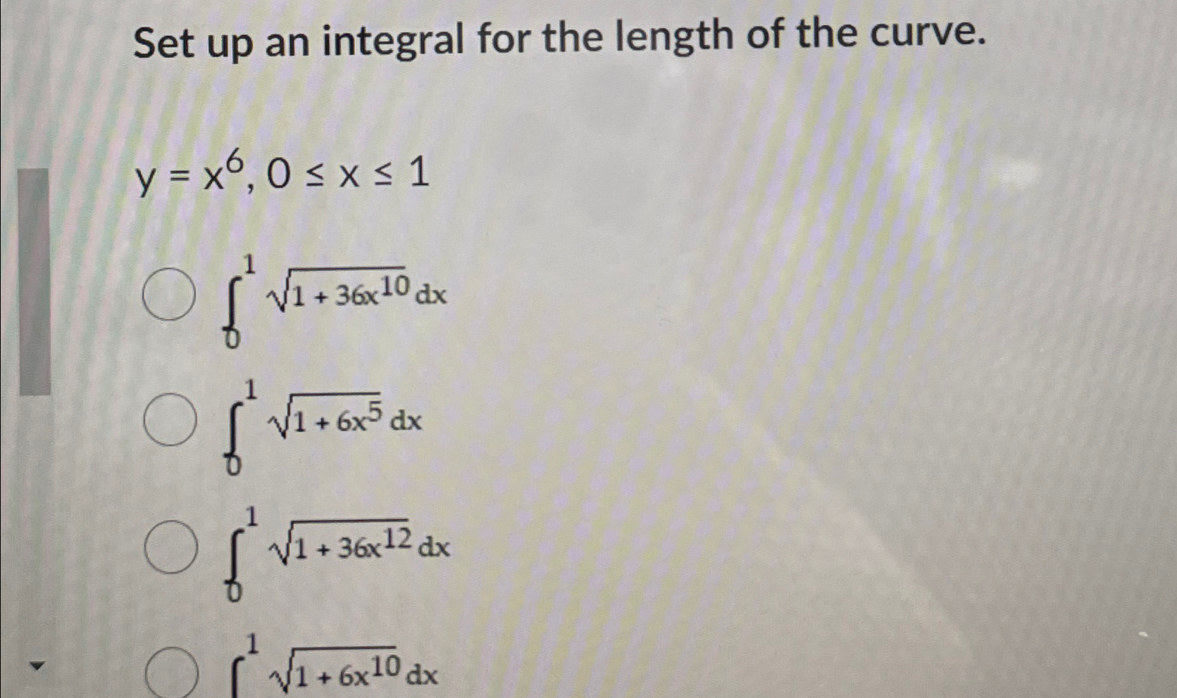 Solved Set up an integral for the length of the | Chegg.com