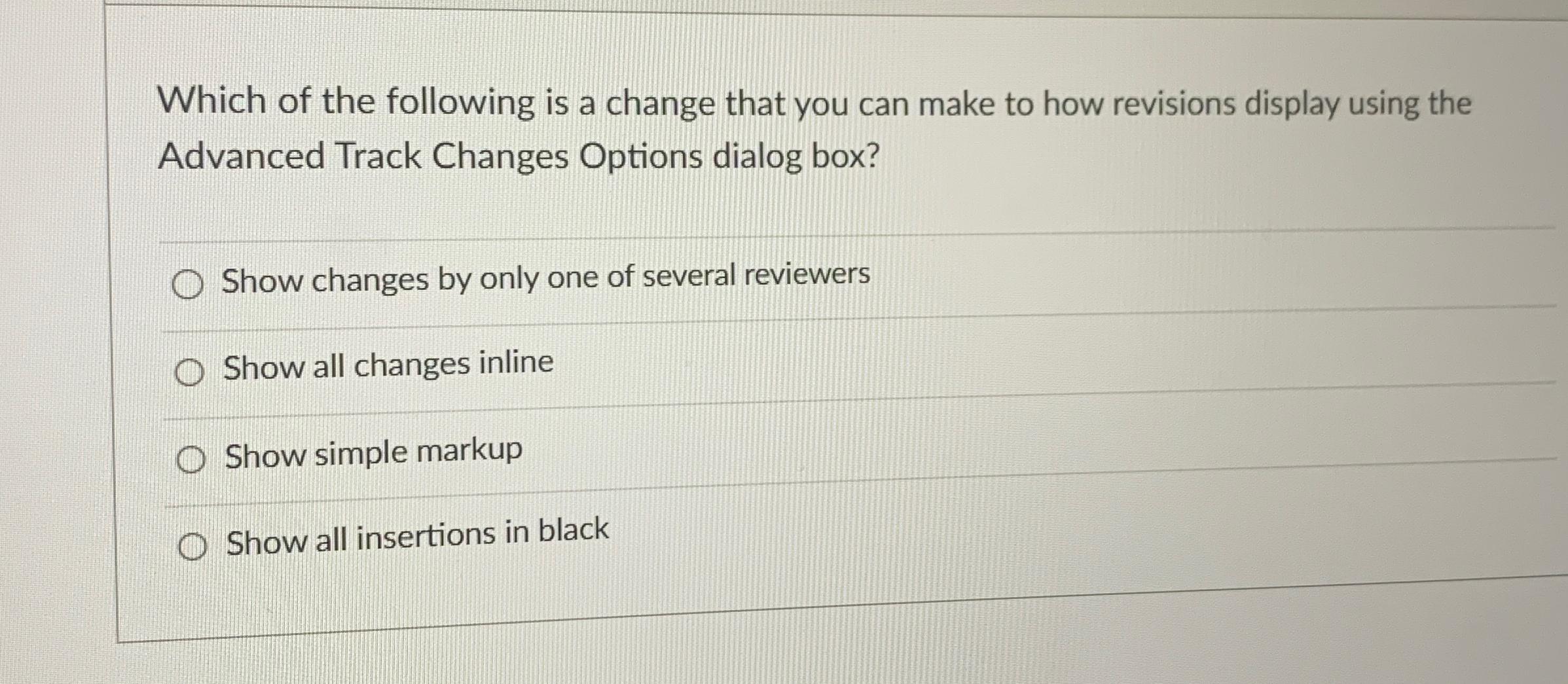 Solved Which of the following is a change that you can make | Chegg.com