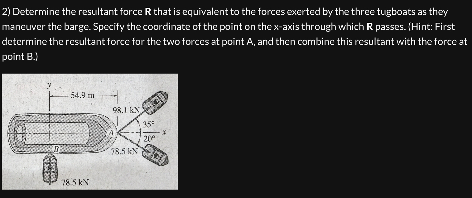 Solved Determine the resultant force R ﻿that is equivalent | Chegg.com