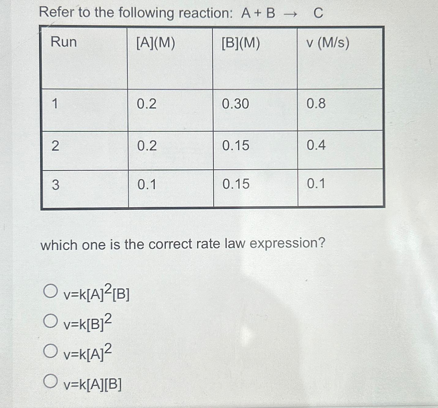 Solved Refer to the following reaction: | Chegg.com