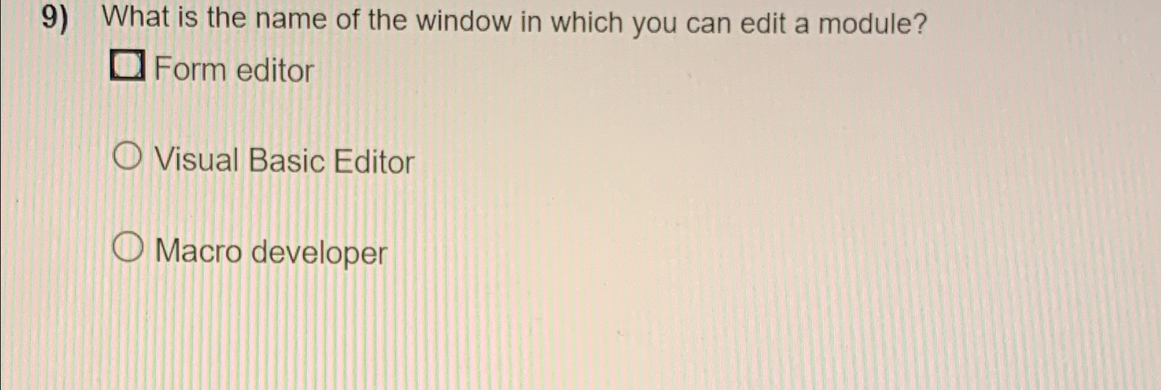 Solved What is the name of the window in which you can edit | Chegg.com