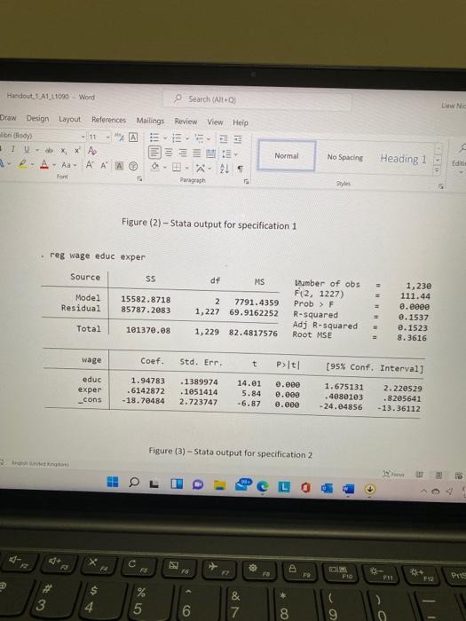 Solved use the stata outputs represented in the image | Chegg.com