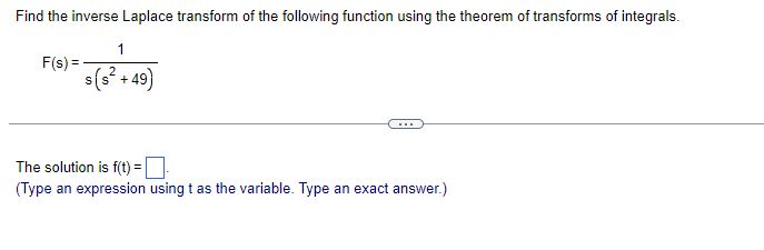 Solved Find the inverse Laplace transform of the following | Chegg.com