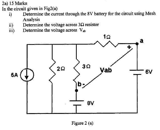 Solved In the circuit given in Fig2(a) Determine the | Chegg.com