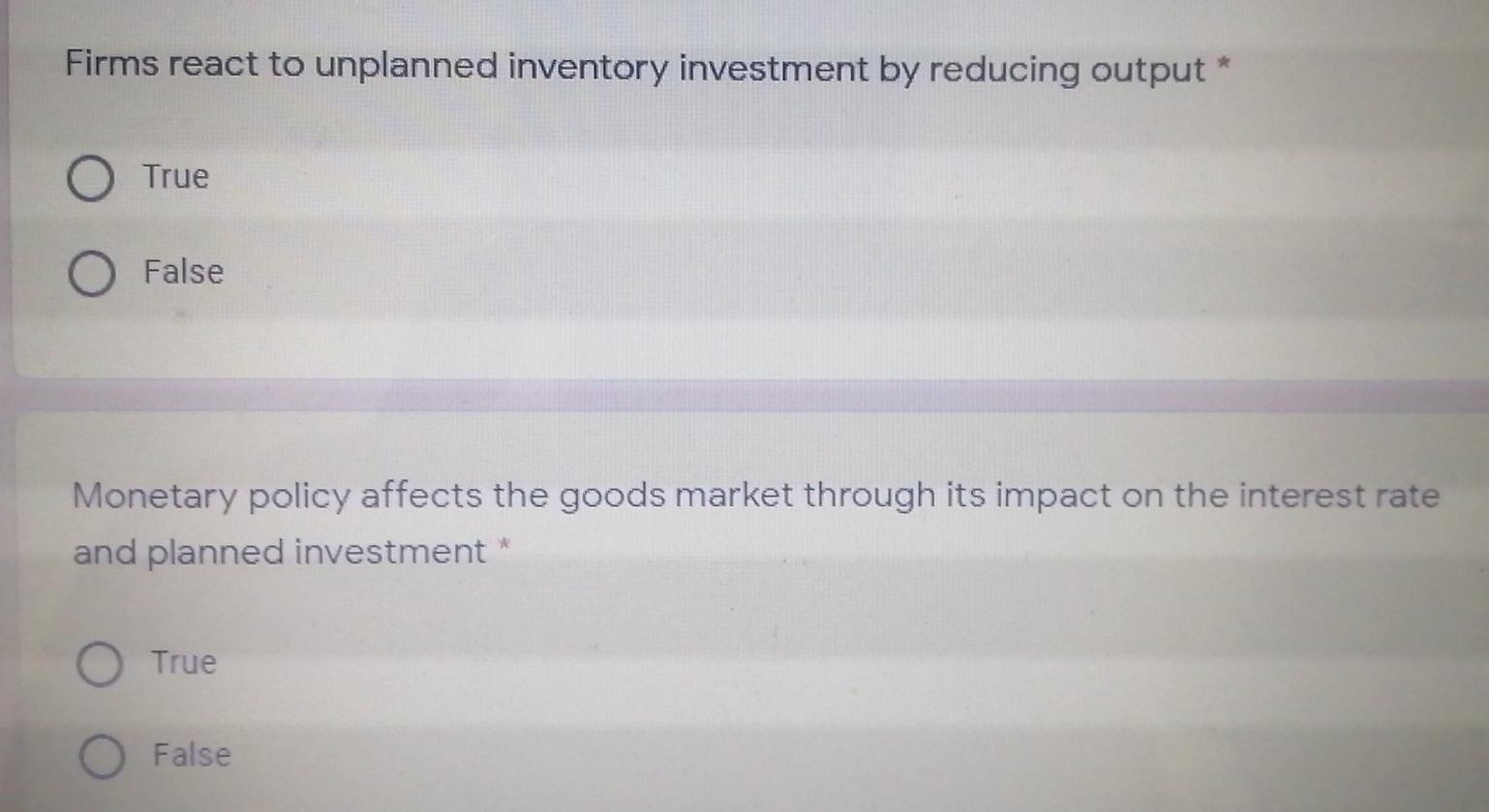 Solved Firms react to unplanned inventory investment by | Chegg.com