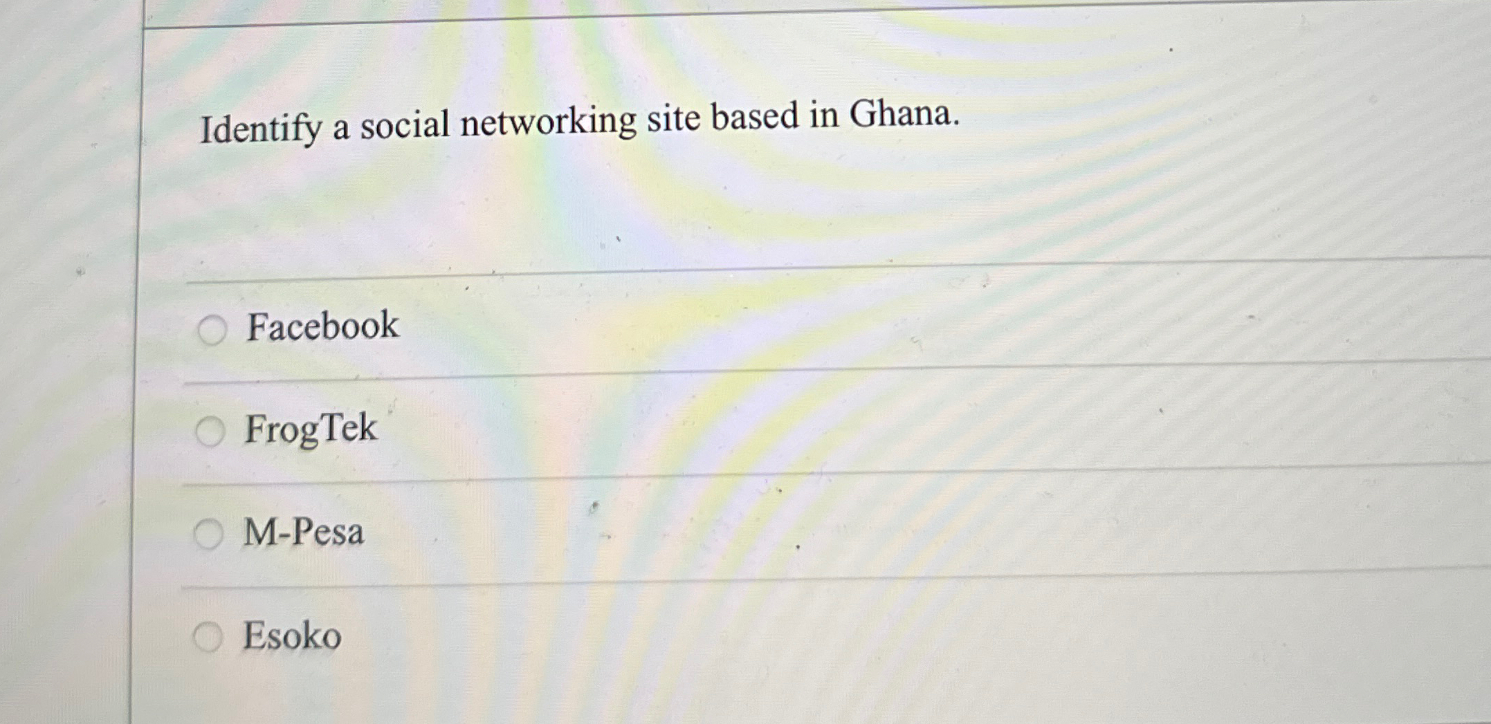 Solved Identify a social networking site based in | Chegg.com