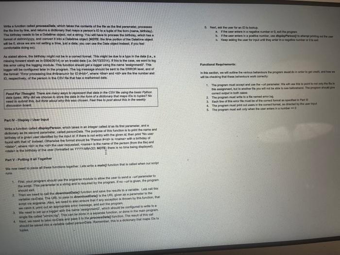 Week 2 Ansignment - Python Standard Library For this | Chegg.com