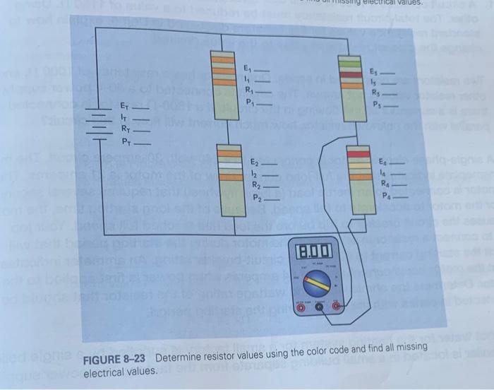 Solved 7. Use the color code to find the resistor values in | Chegg.com