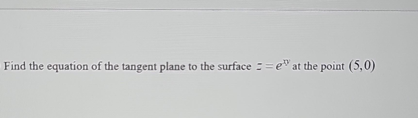 Solved Find the equation of the tangent plane to the surface | Chegg.com