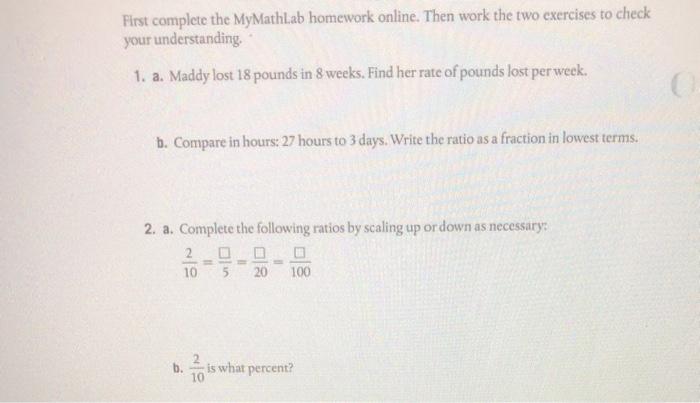 Solved First complete the MyMathlab homework online. Then | Chegg.com
