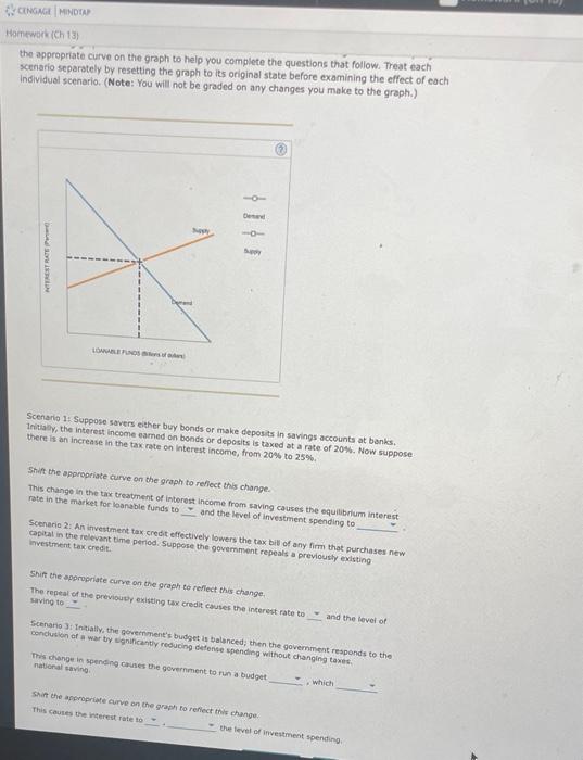 Solved CENGAGE MINDTAP Homework (Ch 13) the appropriate | Chegg.com
