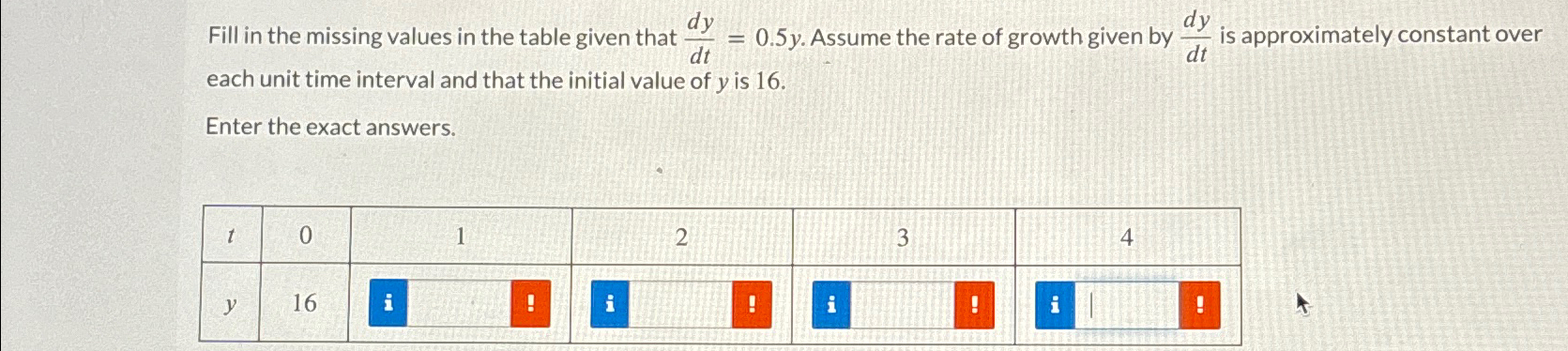 Solved Fill In The Missing Values In The Table Given That