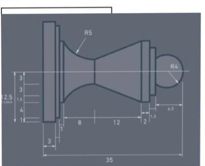 Solved provide the CNC CODE for the piece as dimension given | Chegg.com