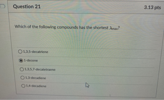 Solved Question 21 3.13 pts Which of the following compounds | Chegg.com