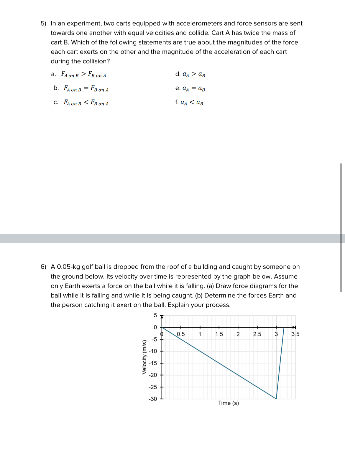 Solved In an experiment, two carts equipped with | Chegg.com