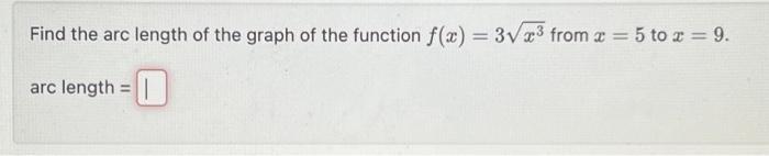Solved Find the arc length of the graph of the function | Chegg.com