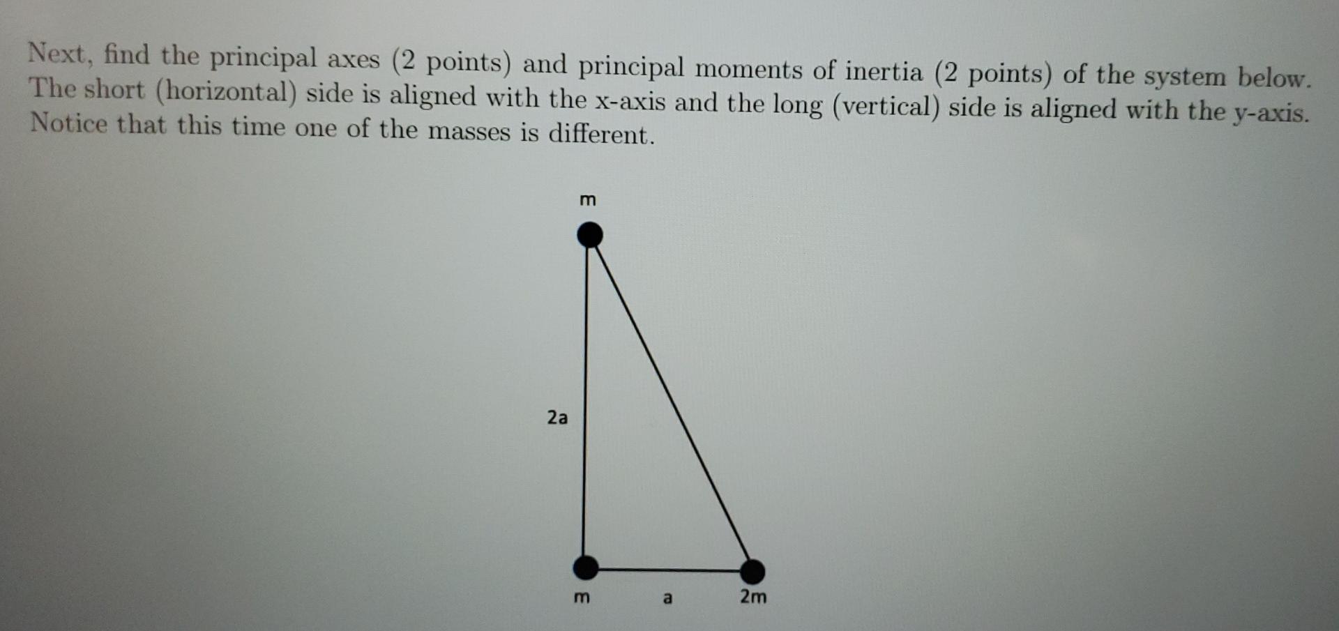 Solved Next, find the principal axes (2 points) and | Chegg.com