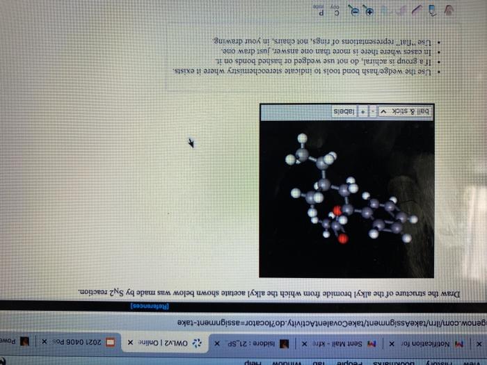 Solved Draw the structure of the allyl bromide from which | Chegg.com