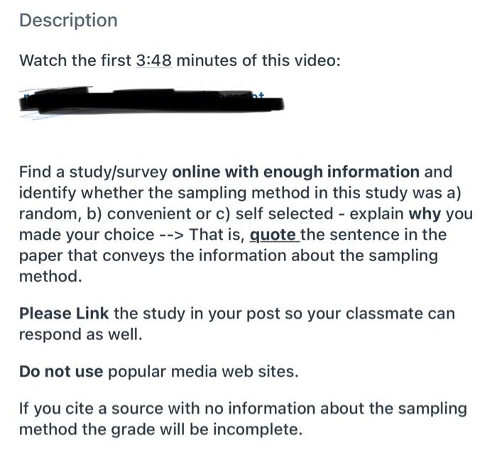 Solved Description Watch The First 3 48 Minutes Of This