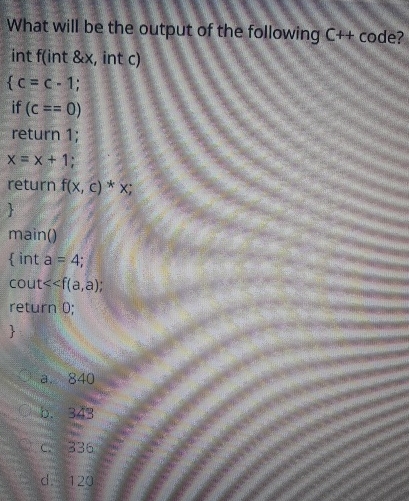 Solved What Will Be The Output Of The Following C ﻿code
