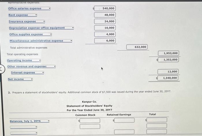 Solved Multiple-step income statement and balance sheet The | Chegg.com