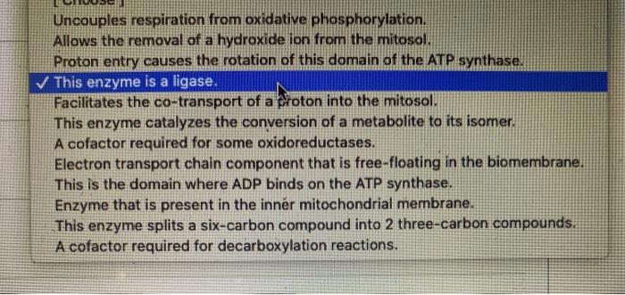 Solved 2. Match the following biomolecules or complexes with | Chegg.com