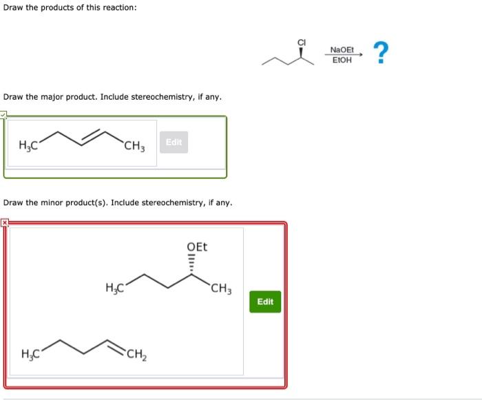 Solved Draw the products of this reaction: NaOET ETOH ? Draw | Chegg.com