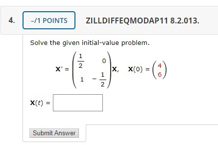 Solved |-/1 POINTS ZILLDIFFEQMODAP11 8.2.013. Solve the | Chegg.com