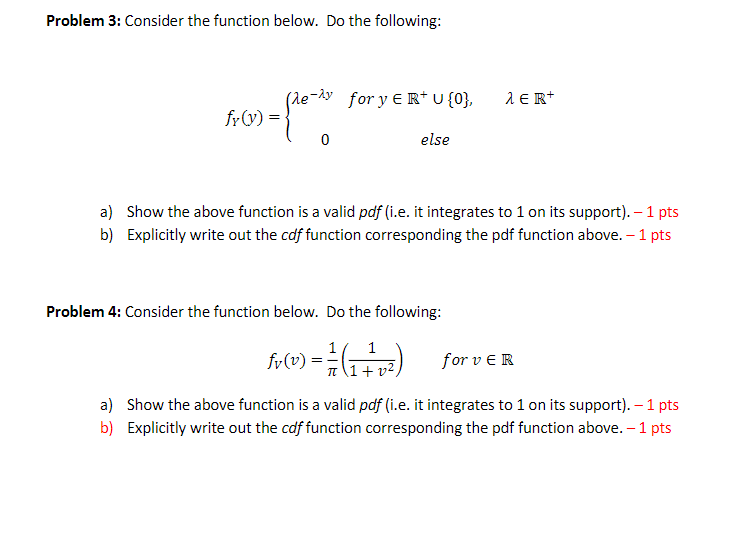 Solved Problem 3: Consider the function below. Do the | Chegg.com