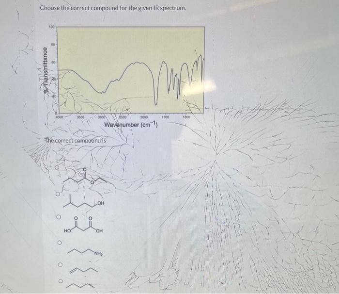 Solved Choose the correct compound for the given IR | Chegg.com