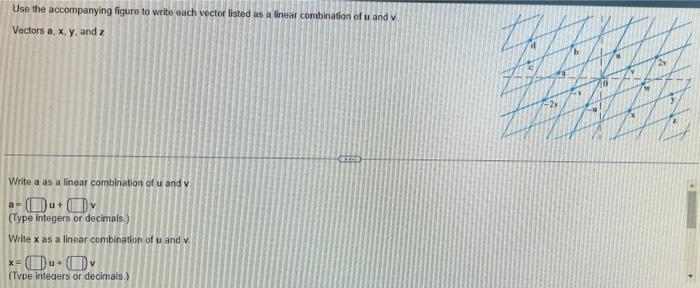 Solved Use the accompanying figure to write each vector | Chegg.com