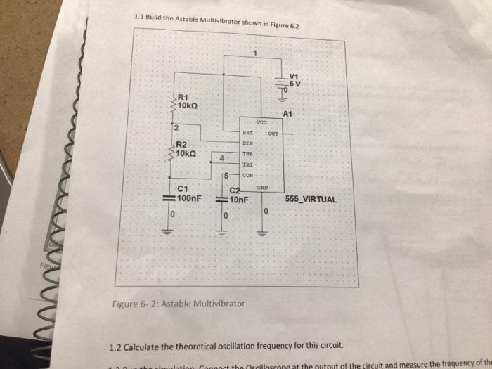 Solved The 555 Timer as an astable Multivibrator. Calculate | Chegg.com