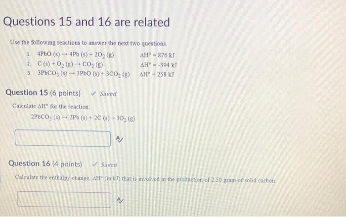 Solved Questions 15 and 16 are related - Use the following | Chegg.com