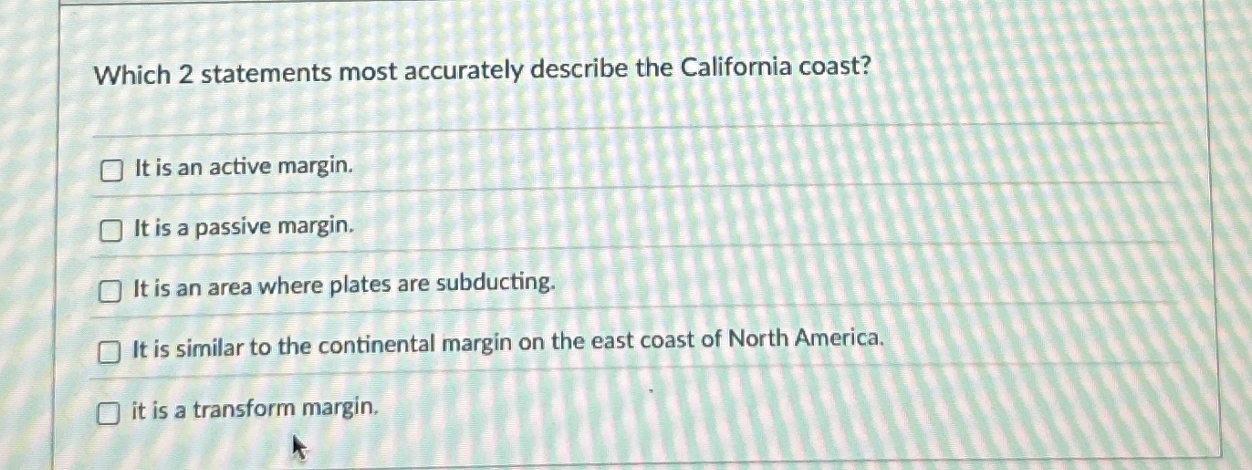 Solved Which 2 ﻿statements most accurately describe the | Chegg.com