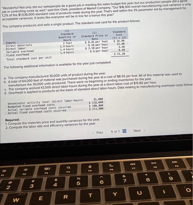 Solved "Wonderful! Not only did our salespeople do a good | Chegg.com