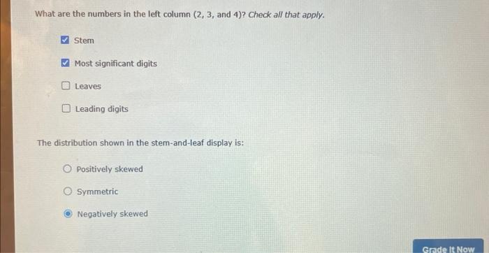 Solved 1. Exploratory data analysis - The stem-and-leaf | Chegg.com
