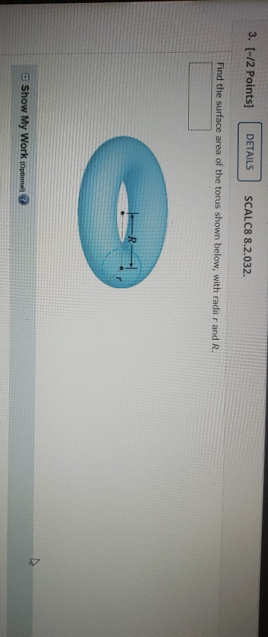 Solved 3. [-12 Points] DETAILS SCALC8 8.2.032. Find the | Chegg.com