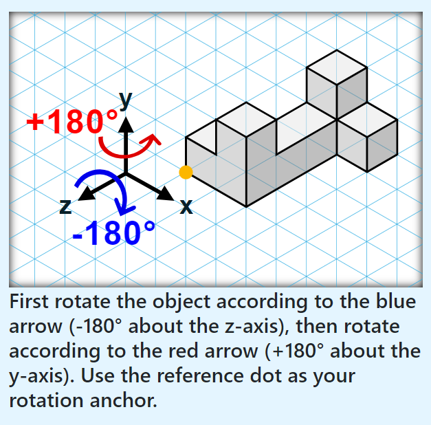 Solved First Rotate The Object According To The Bluearrow