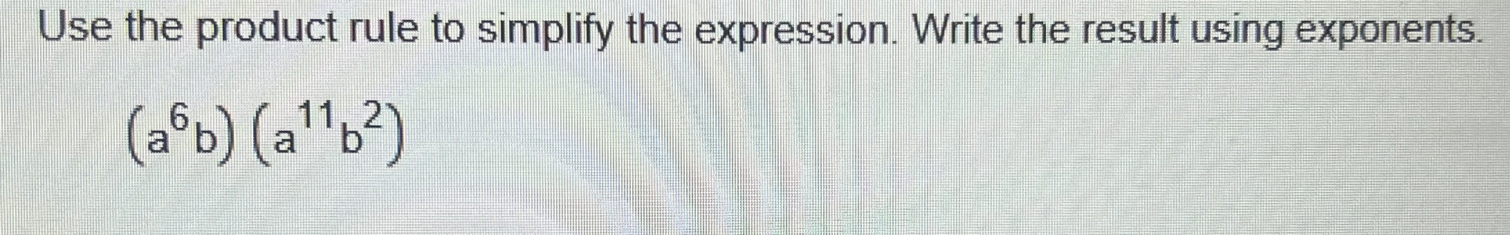 Solved Use the product rule to simplify the expression. | Chegg.com