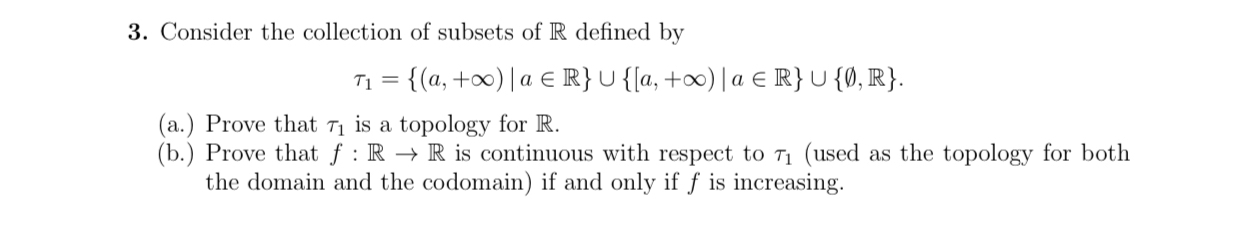 Solved Consider the collection of subsets of R ﻿defined | Chegg.com
