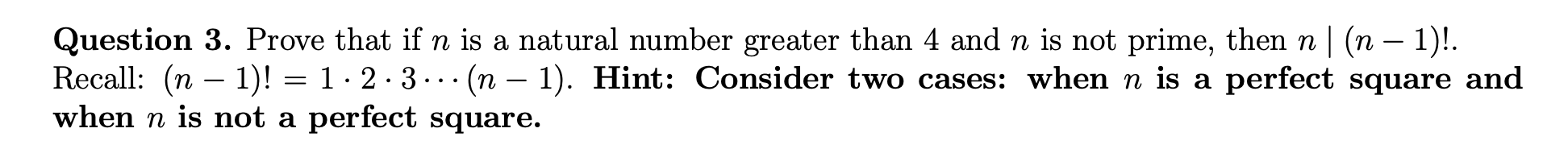 Solved Question 3. ﻿Prove that if n ﻿is a natural number | Chegg.com