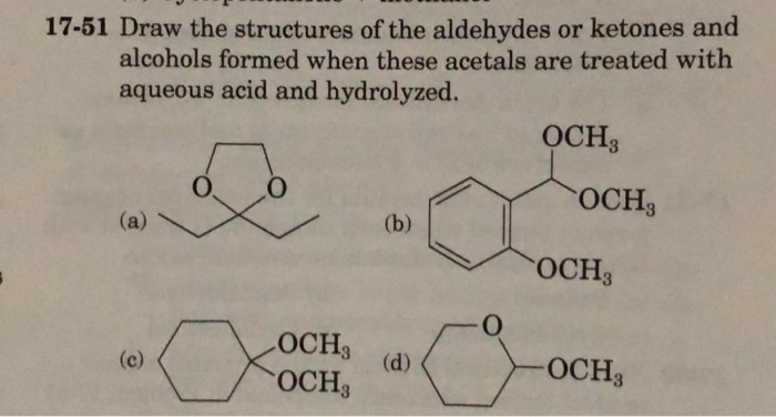 Solved 17-51 Draw the structures of the aldehydes or ketones | Chegg.com