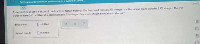 Solved = Solving a percent mixture problem using a system of | Chegg.com Solved = Solving a percent mixture problem using a system of | Chegg.com