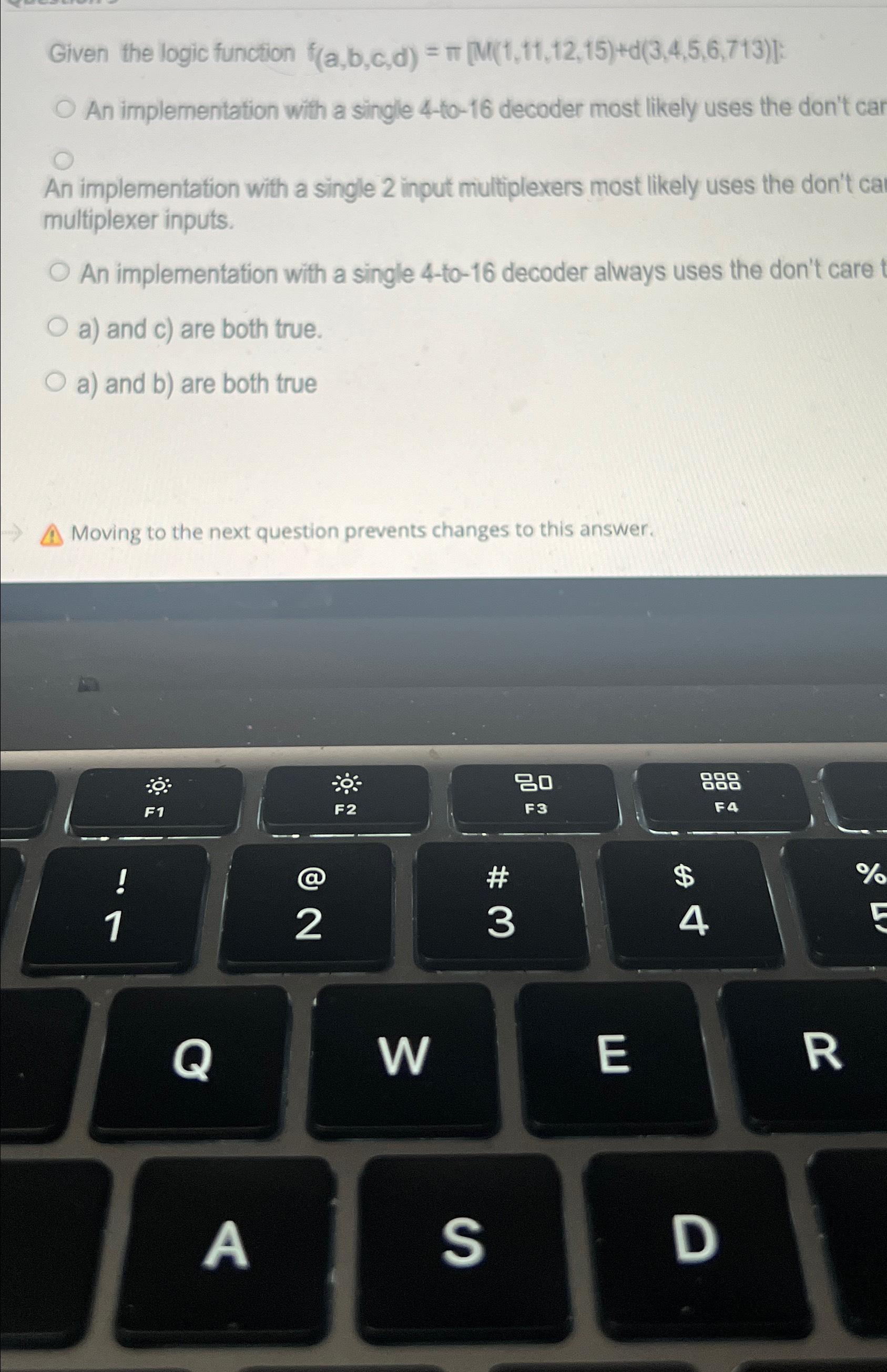 Solved Given the logic function | Chegg.com