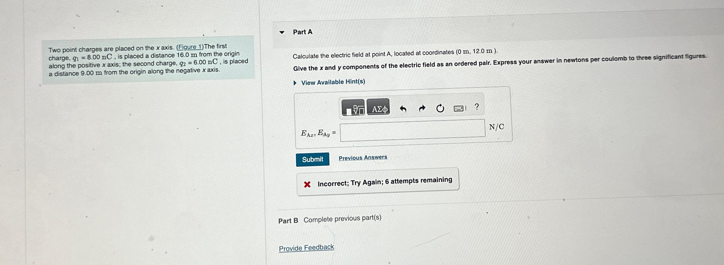 Solved Two point charges are placed on the x ﻿axis. (Figure | Chegg.com