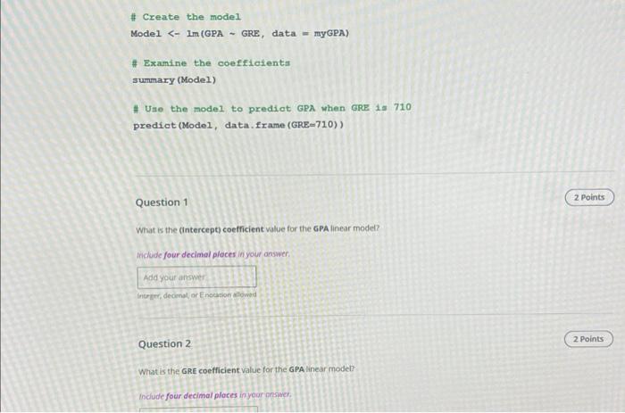 Solved \# Create the model Model