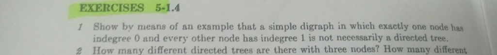 Solved 1 ﻿Show by means of an example that a simple digraph | Chegg.com